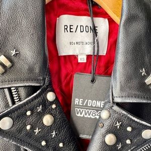 Re/Done | Jackets & Coats | Redone 8s Moto Jacket 00 Pelle Leather Size ...